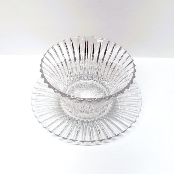 Heisey | Dining | Vintage Heisey Glass Ridgeleigh Bowl Under Plate ...